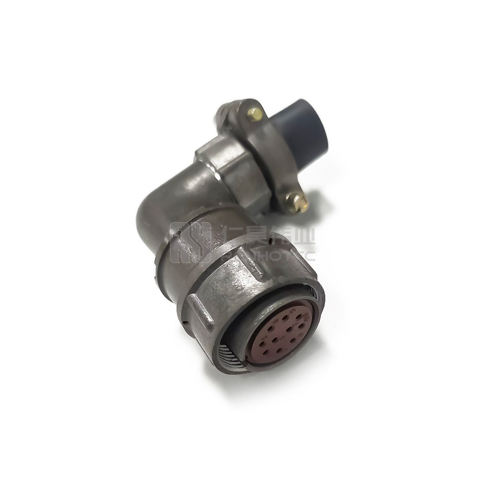 2PM-22 Series 10Pin Female Angled Cable Plug Unshielded ...