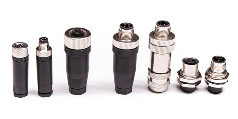 M12 Field Wireable Connector Male Right Angle Plastic Shell