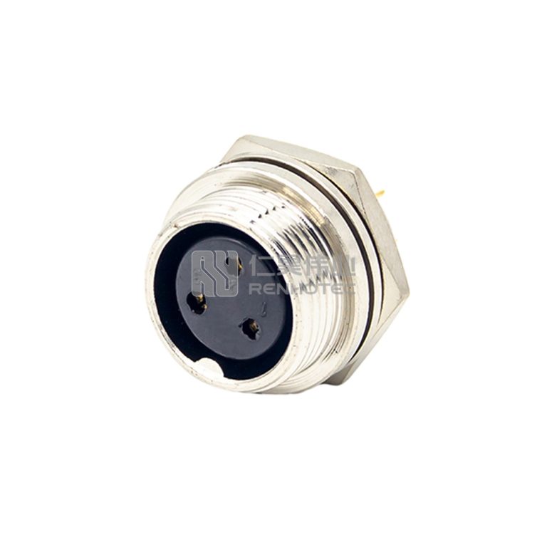 Buy GX16 Reverse Type Female Socket Solder Silver