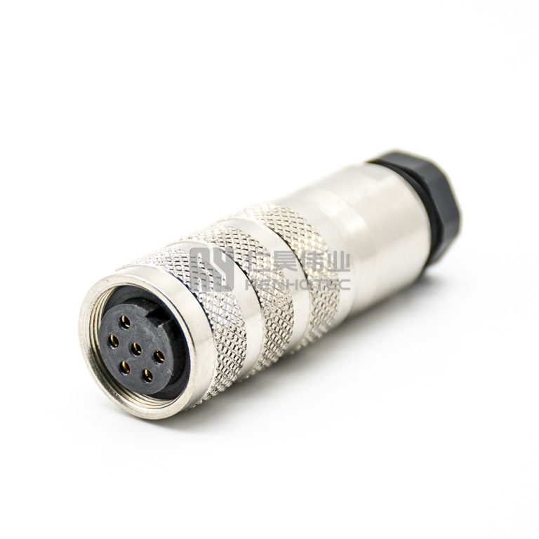 M16 Female Field Wireable Connector Solder Terminal Mount with Plastic PG