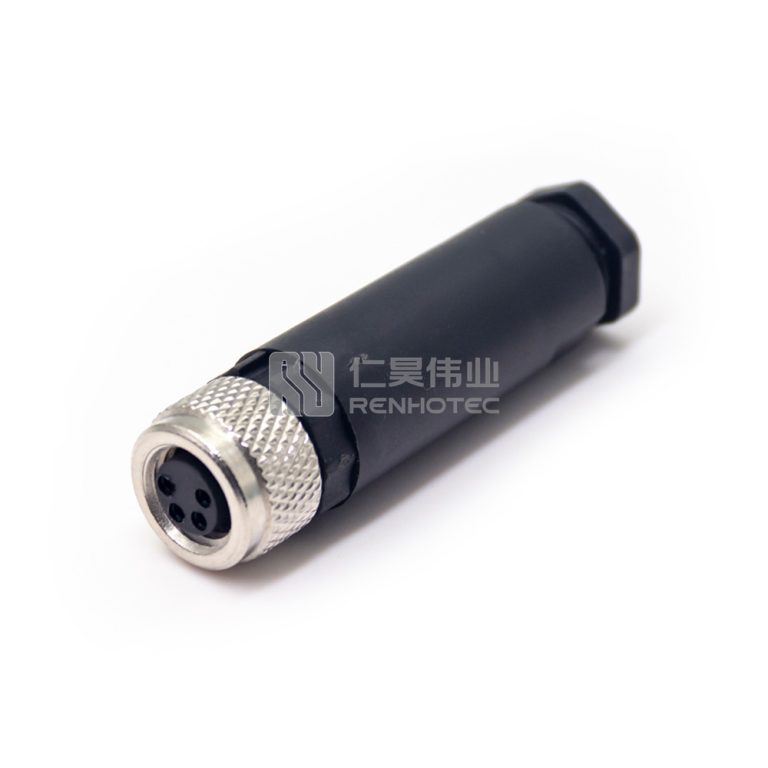 M8 Female Field Wireable Connectors - Screw Terminal Mount