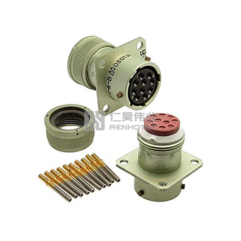 ZH23 Series Shell Size 18 10 Pin Female Socket with Simple Tail Attachment