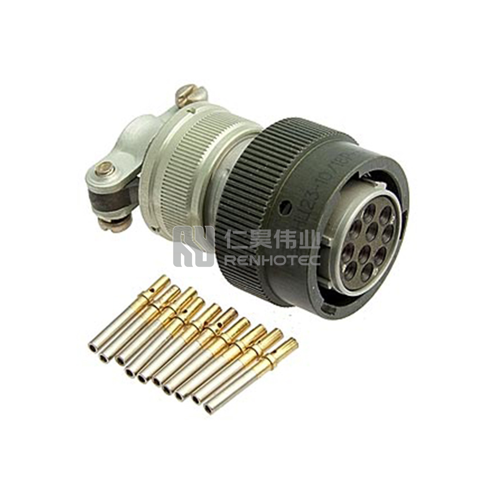 ZH23 Series Shell Size 18 10 Pin Female Plug with Straight Tail ...