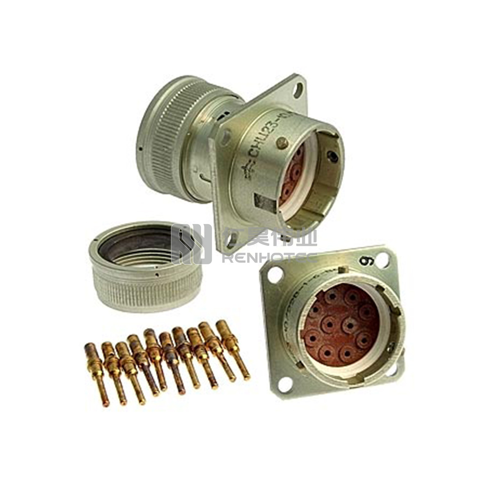 ZH23 Series Shell Size 22 10 Pin Male Socket with Simple Tail Attachment