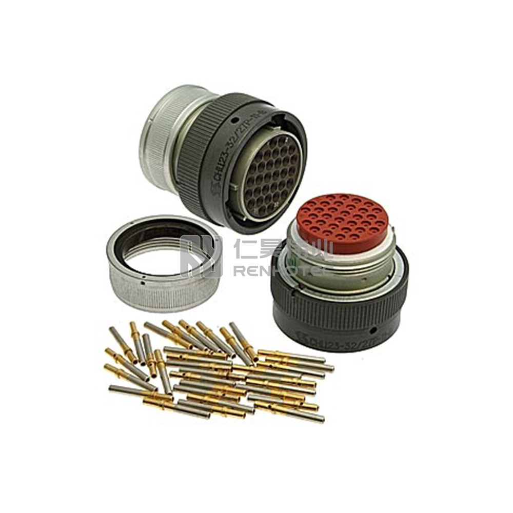 ZH23 Series Shell Size 27 32 Pin Female Plug with Simple Tail Attachment