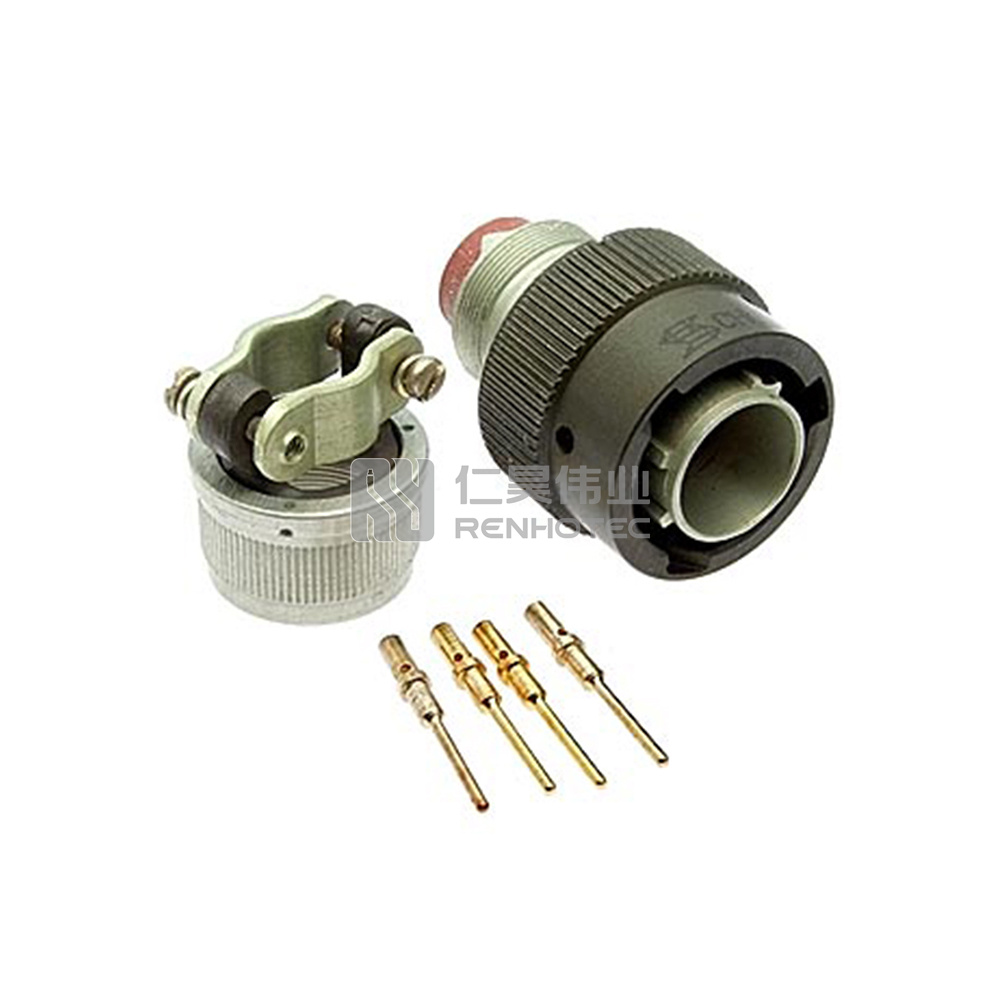 ZH23 Series Shell Size 14 4 Pin Male Plug with Straight Tail Attachment ...