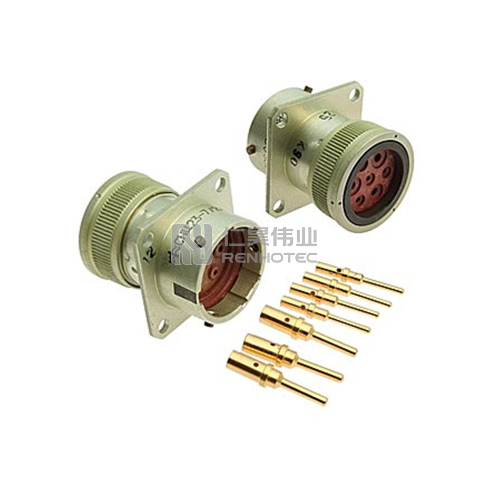 ZH23 Series Shell Size 22 7 Pin Male Socket with Simple Tail Attachment