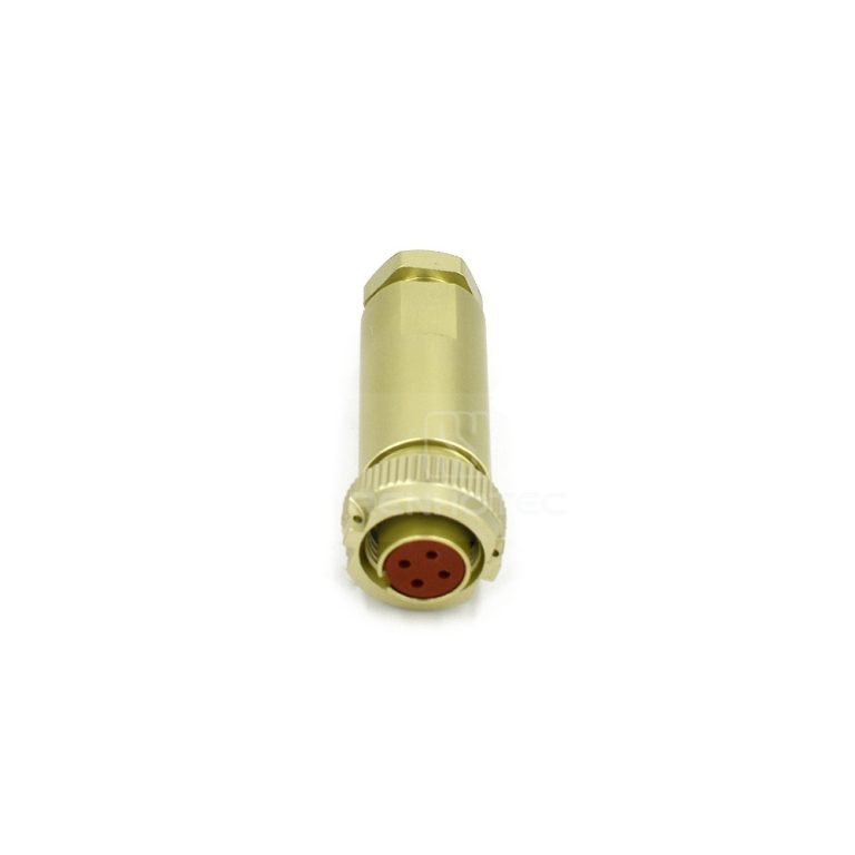 Threaded PC4TK 4 Pin Female Straight Plug Solder Cups